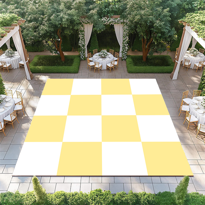 Light Yellow and White Checkerboard – inkredibledancefloors
